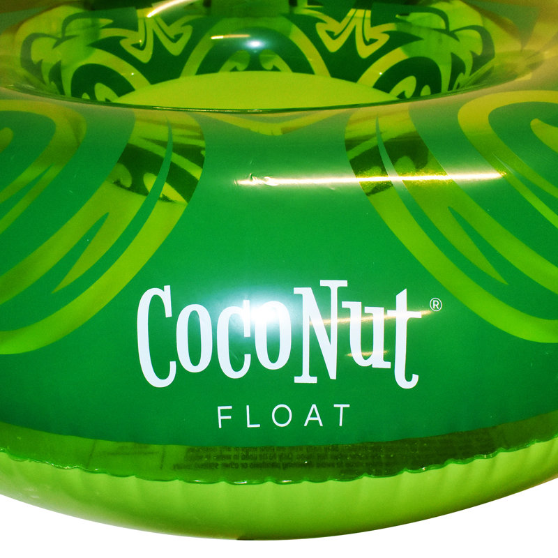 CocoNut Float Coconut Outdoor: Green Translucent Sea Turtle - 48" Pool Float, Inflatable Ring ...